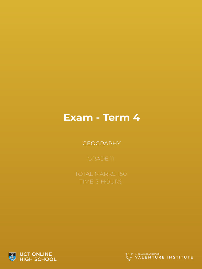 Grade 11 Geography Term 4 Exam Guide | PDF | Atmospheric Circulation ...