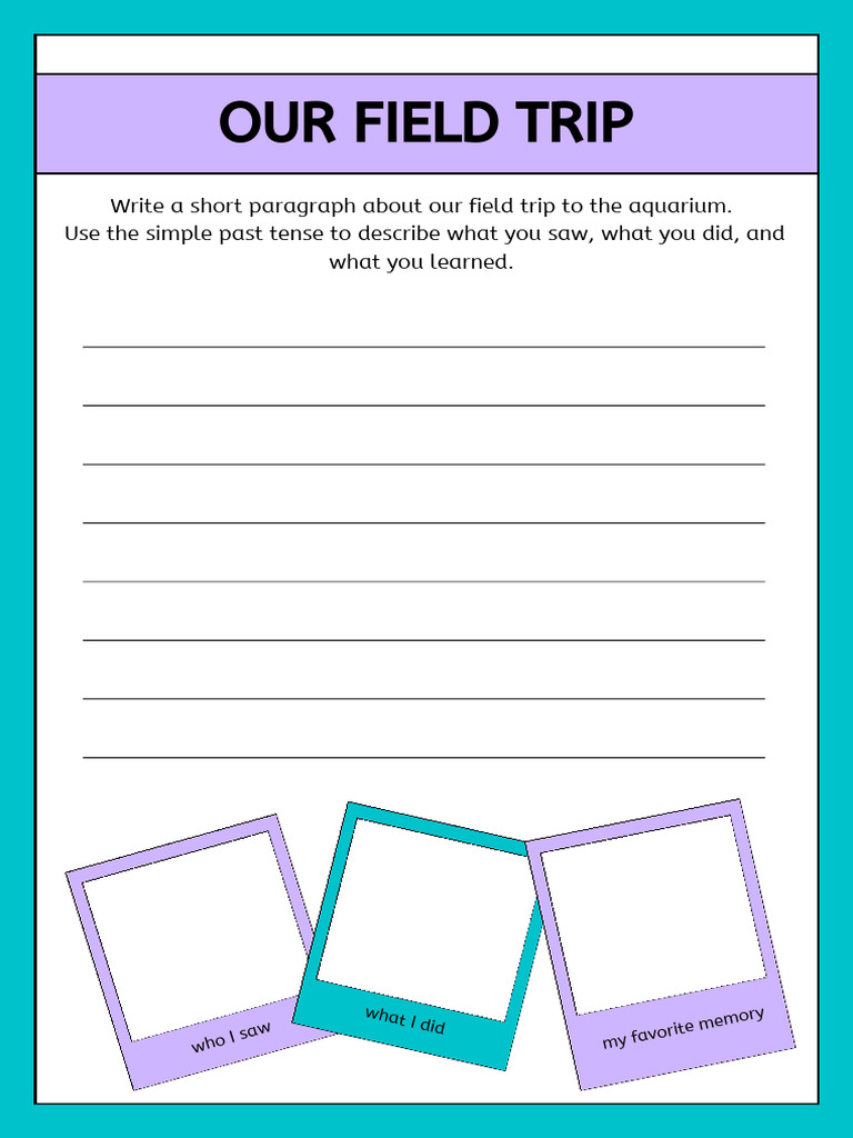 Vacation Holidays Writing Recount English Worksheet | PDF