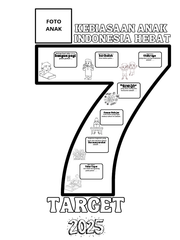 7 TARGET KEBIASAAN ANAK INDONESIA HEBAT | PDF