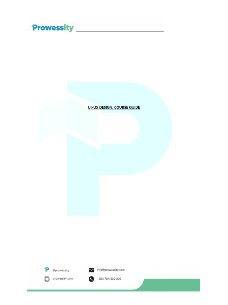 Course Outline - UI.ux Design | PDF | Usability | Computing