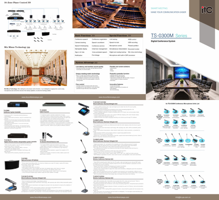 Digital Conference System TS 0300M | PDF