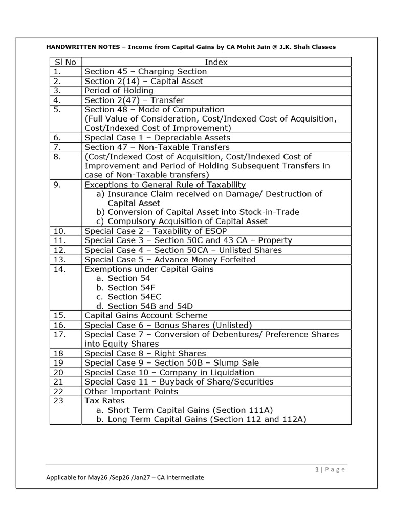 Income From Capital Gains | PDF | Capital Gains Tax | Capital Gain