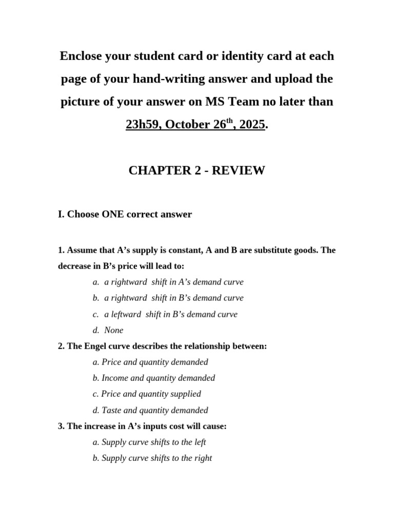 Economics Exam Review: Demand & Supply | PDF | Supply And Demand | Demand