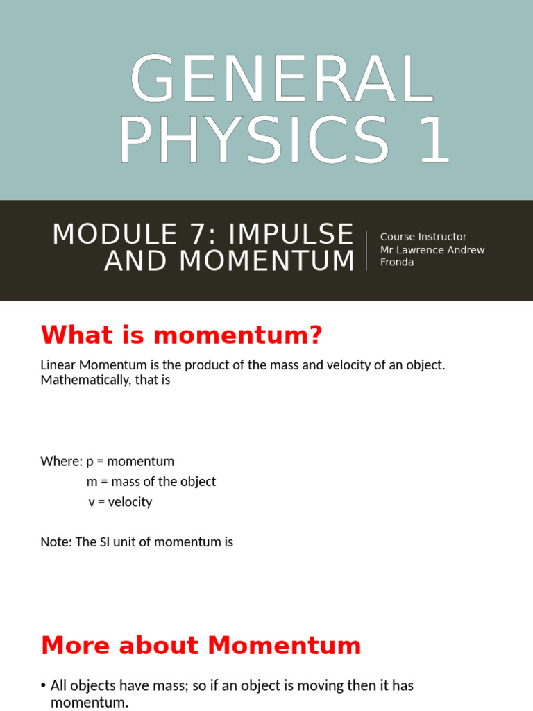 Impulse and Momentum | PDF | Momentum | Collision