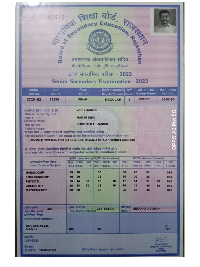 12 Marksheet | PDF
