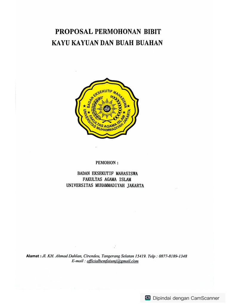 Proposal Permohonan Kayu-Kayuan Dan Buah-Buahan | PDF