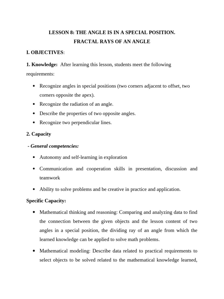 8 The Angle in A Special Position. | PDF | Mathematics | Angle