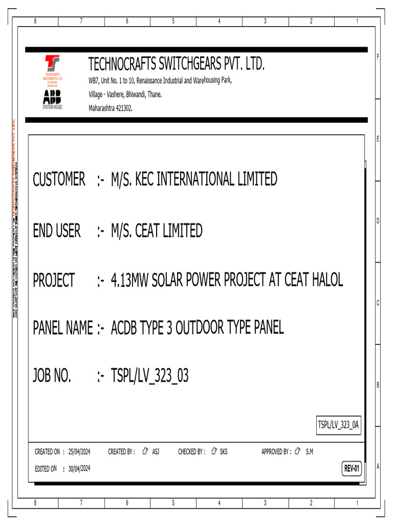 LV - 323 - 03 - Acdb Type 2 Outdoor Type Panel 1 | PDF | Electrical ...