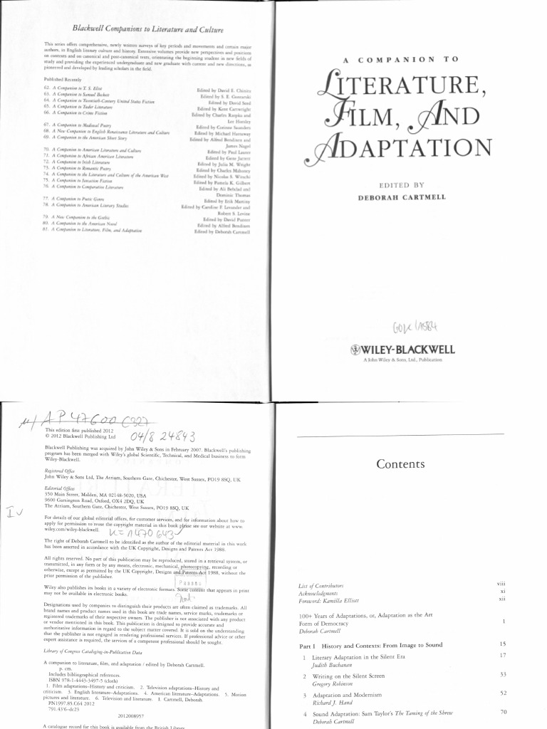 Leitch Adaptation and Intertextuality | PDF