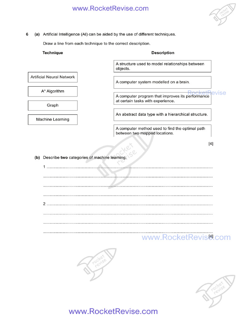 CH18 Artificial Intelligence A2 QP | PDF