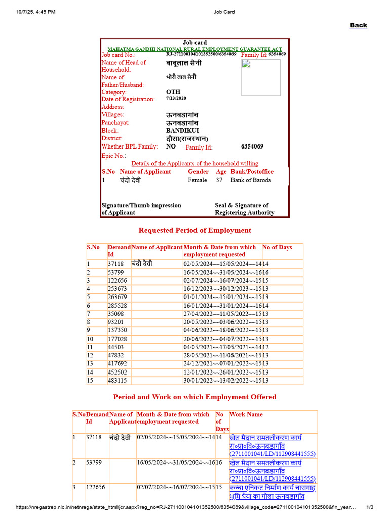 Job Card | PDF