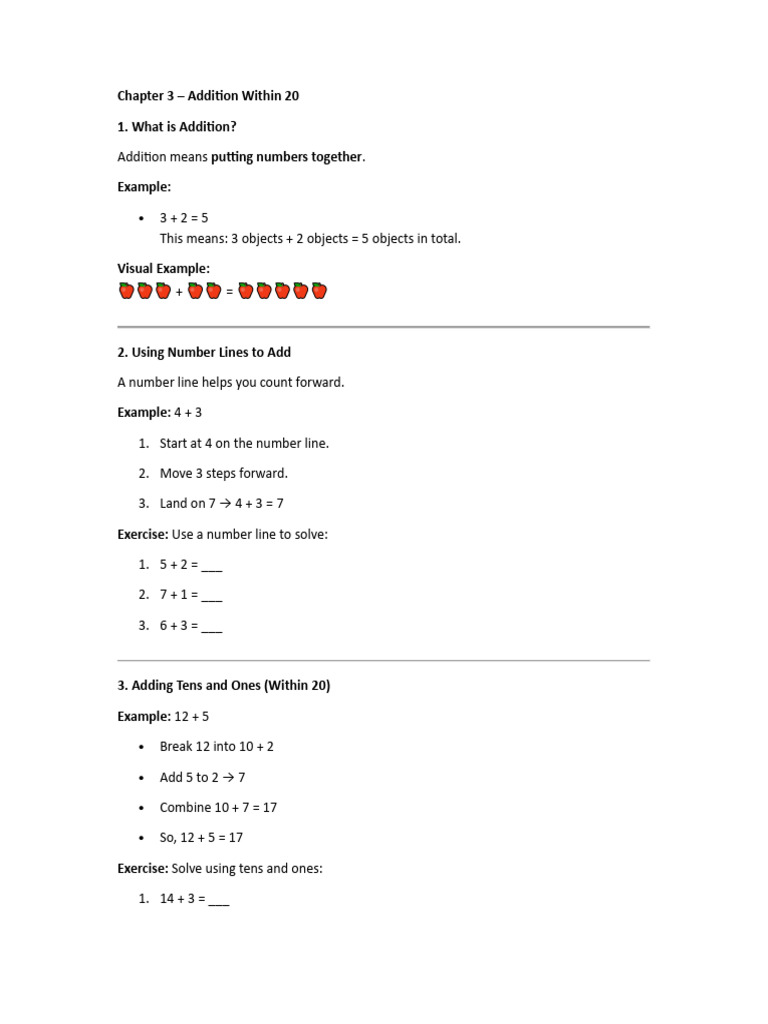 Addition and Subtraction Basics | PDF