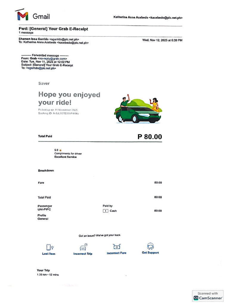 Receipt 13 - Grab | PDF