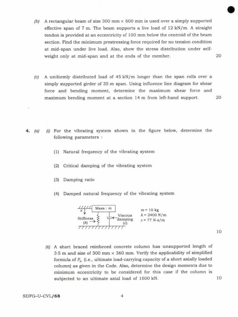 QP Esem 23 Civil Engineering Paper I 250623 4 | PDF