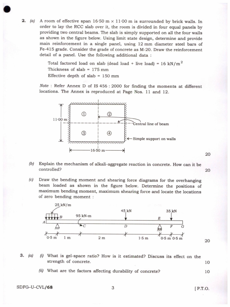 QP Esem 23 Civil Engineering Paper I 250623 3 | PDF