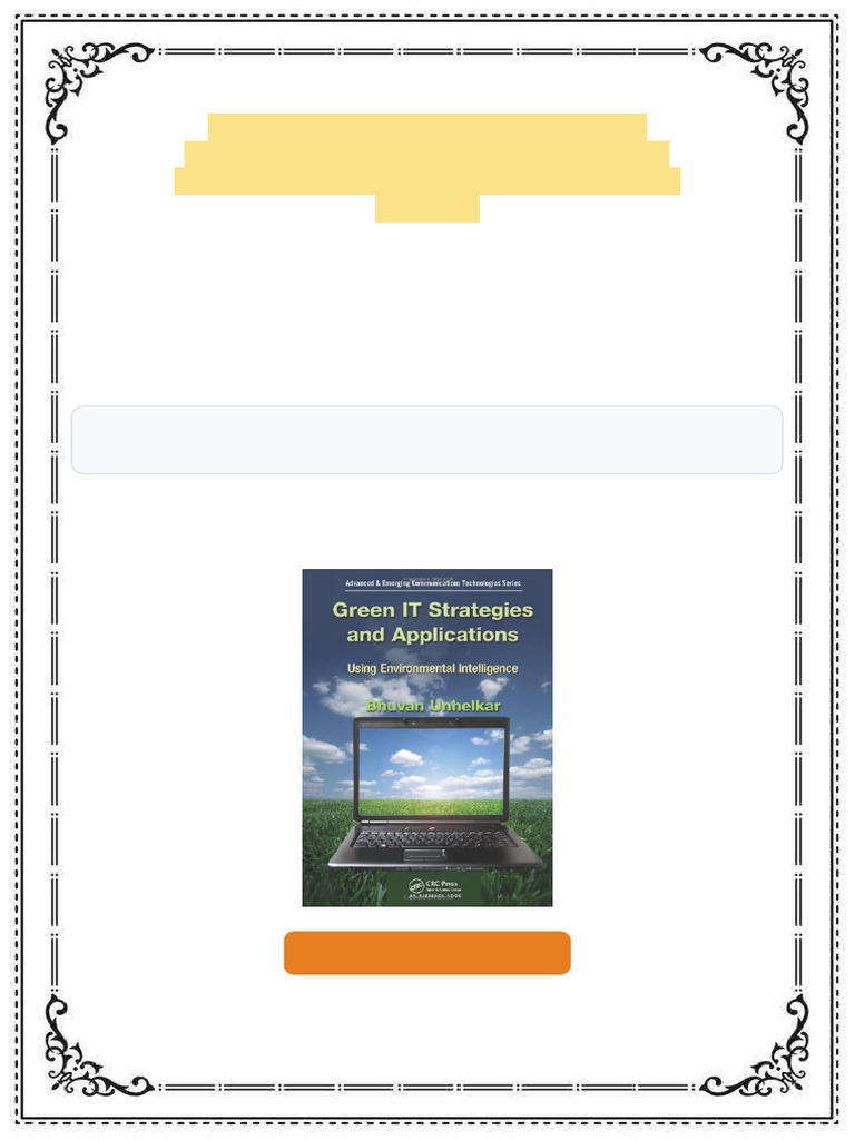 Green IT Strategies and Applications Using Environmental Intelligence ...