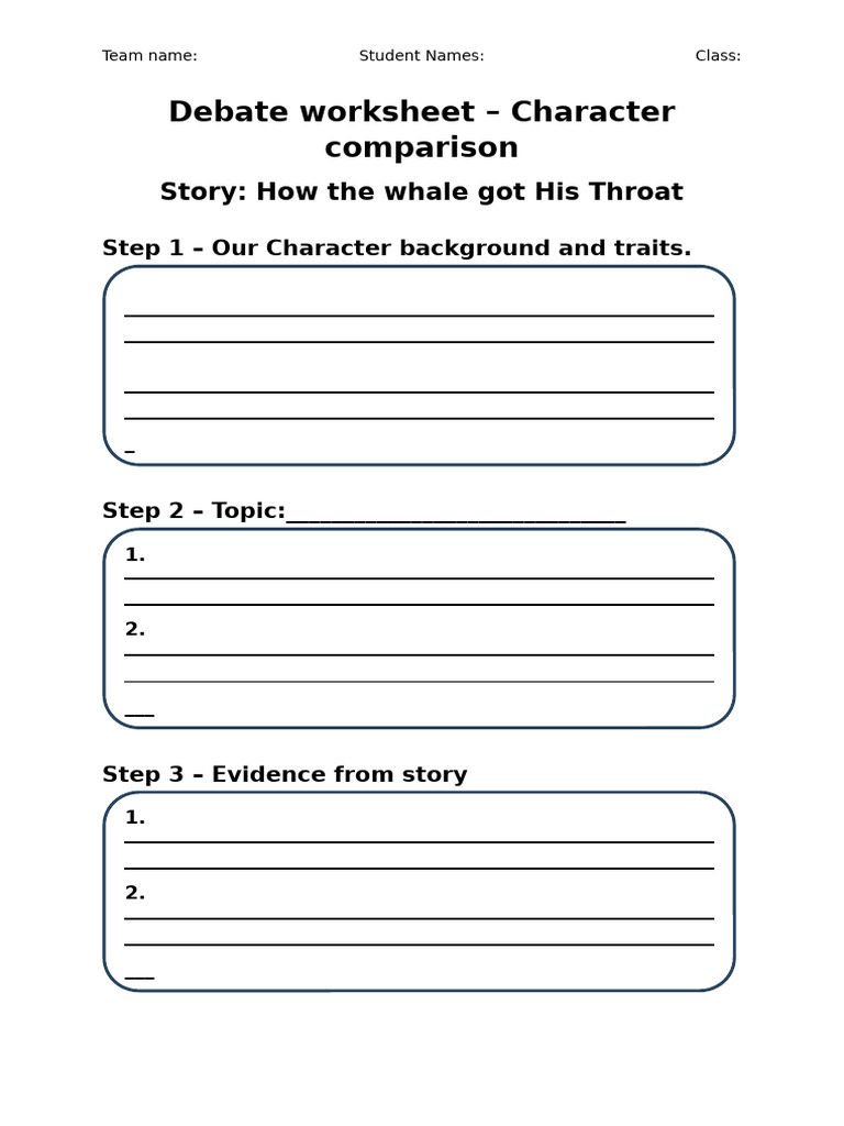 EF Debate Worksheet | PDF