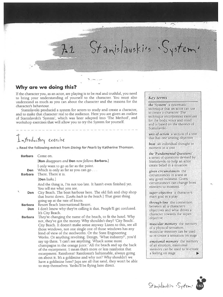 Stanislavski System | PDF