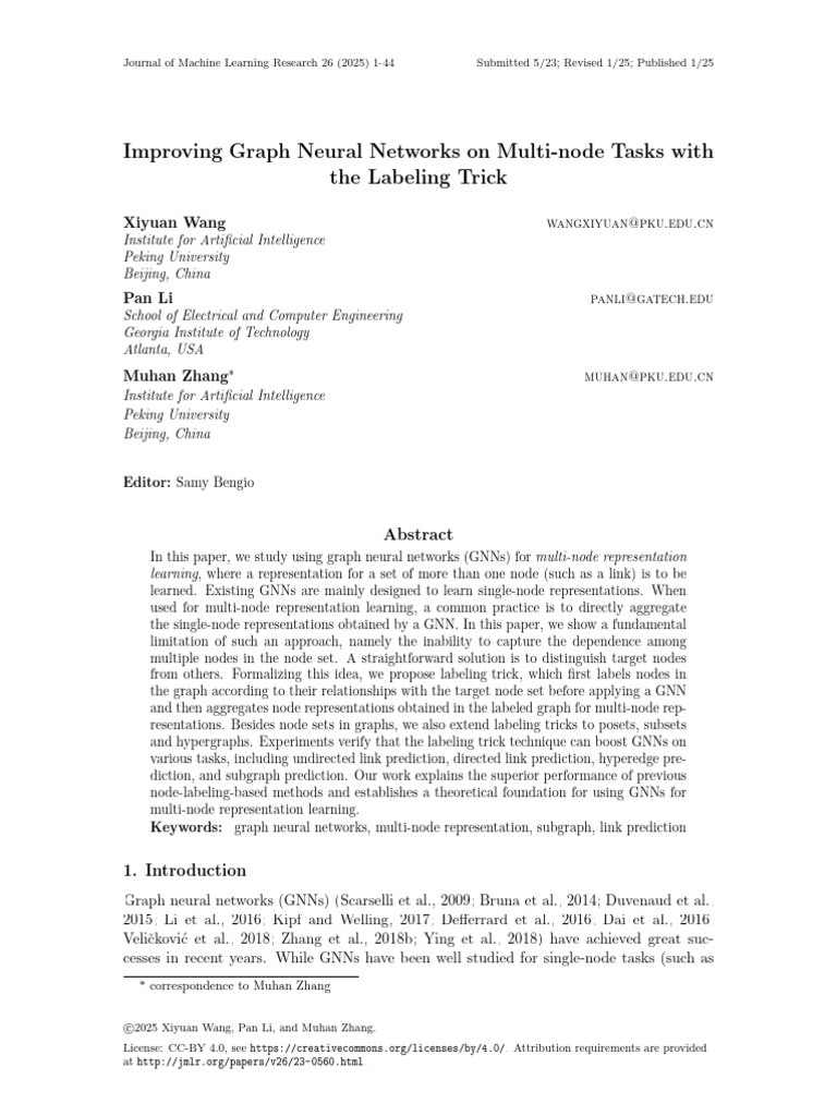 Improving Graph Neural Networks On Multi-Node Tasks With The Labeling Trick | PDF | Vertex ...