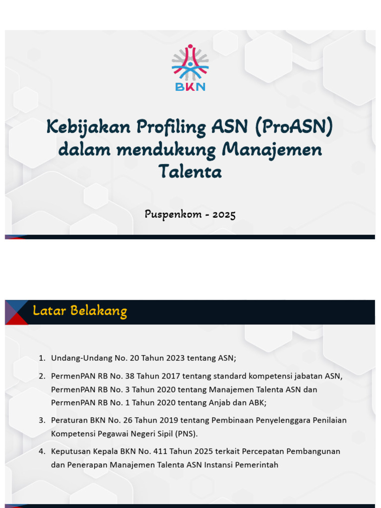 Kebijakan Profiling ASN untuk Manajemen Talenta | PDF