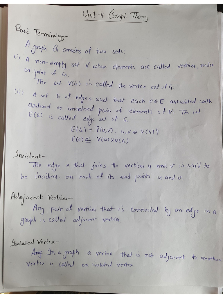 Graph Theory Unit 4 | PDF