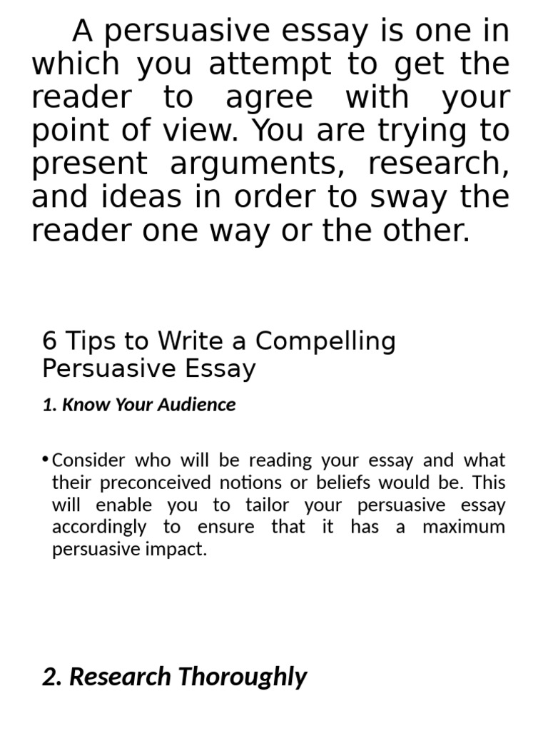 Persuasive Essay | PDF | Essays | Persuasion
