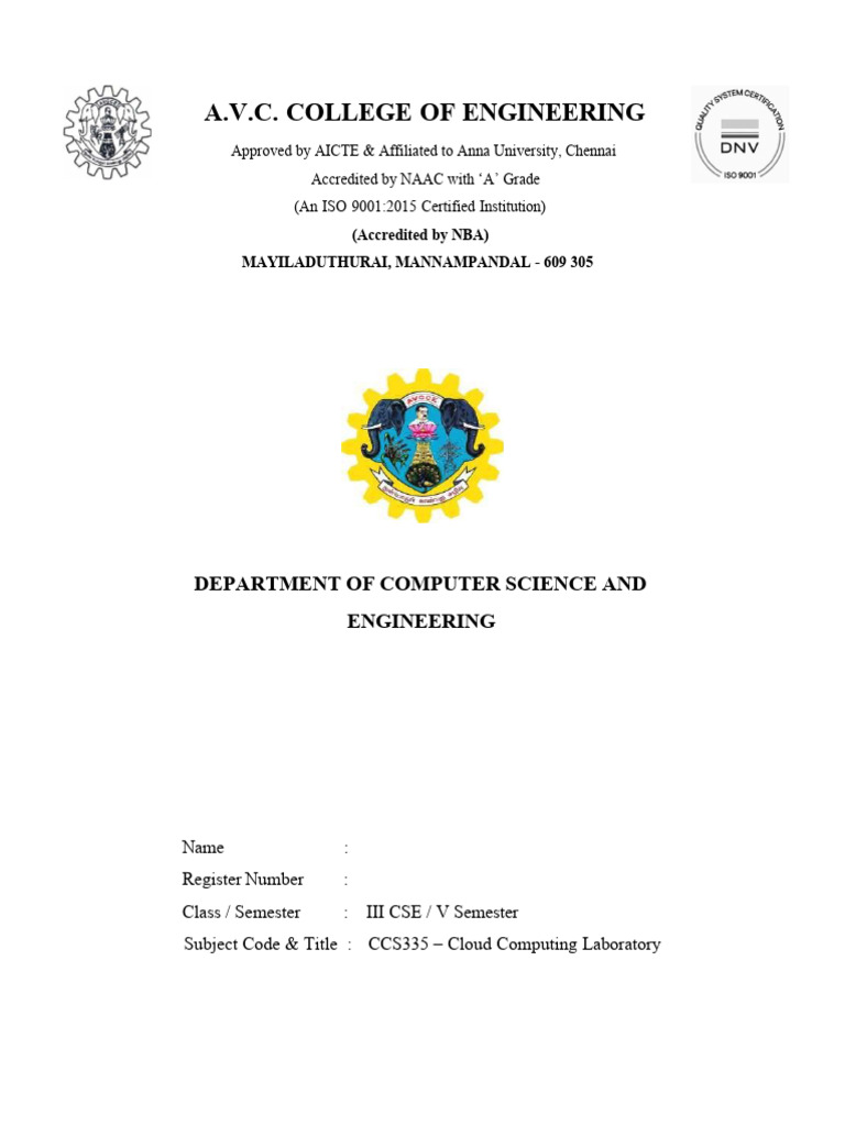 Cloud Lab Record Print 2025 Mod | PDF | Virtual Machine | Virtualization