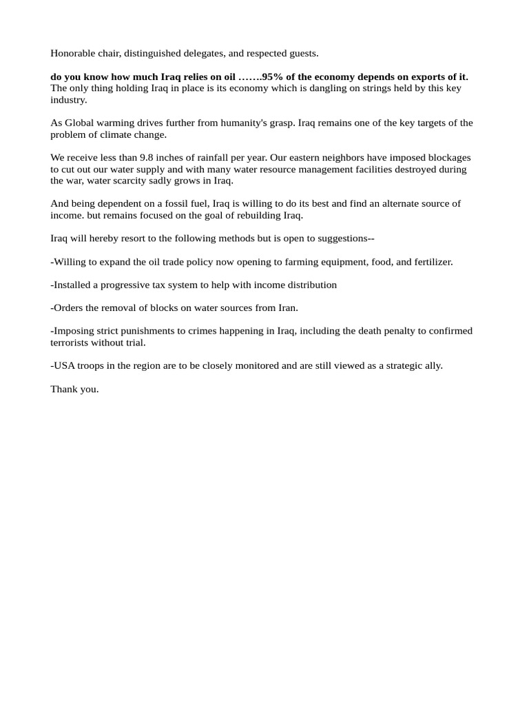 Opening Speech | PDF