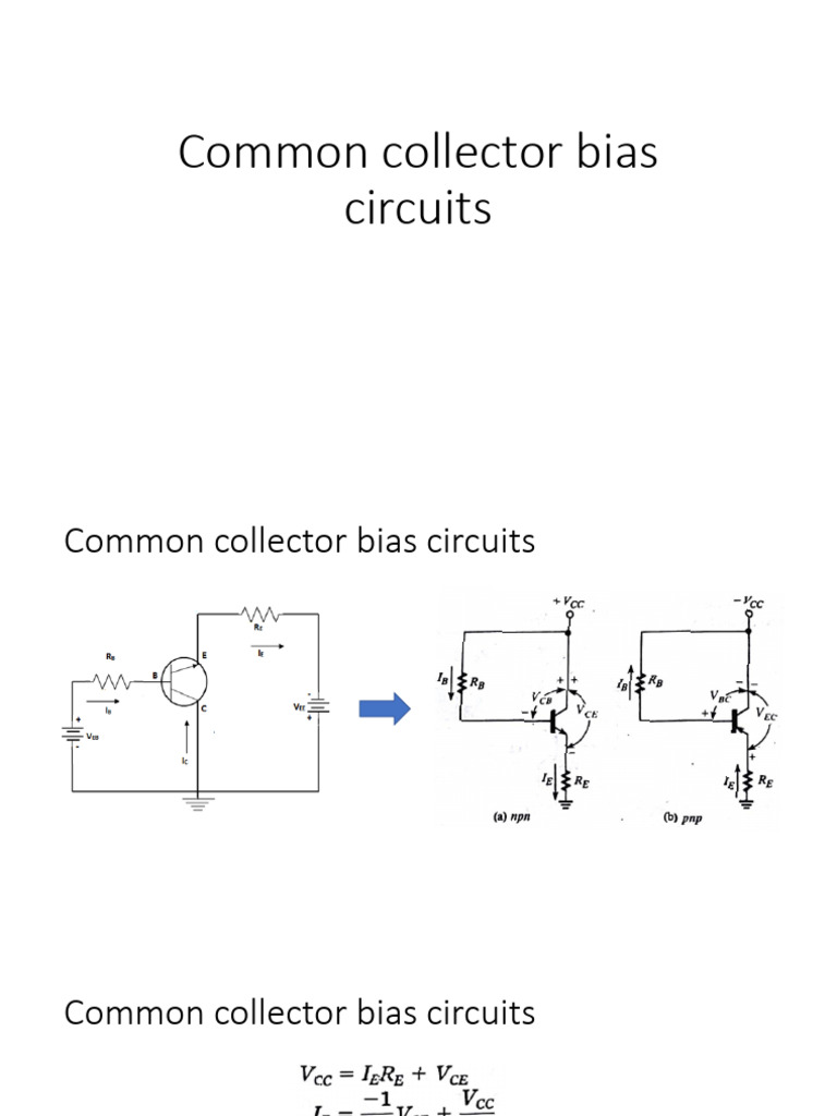 Common Collector Bias Circuits | PDF