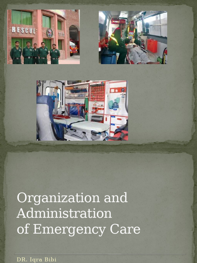 Emergency Care Organization Guide | PDF | Emergency Department ...