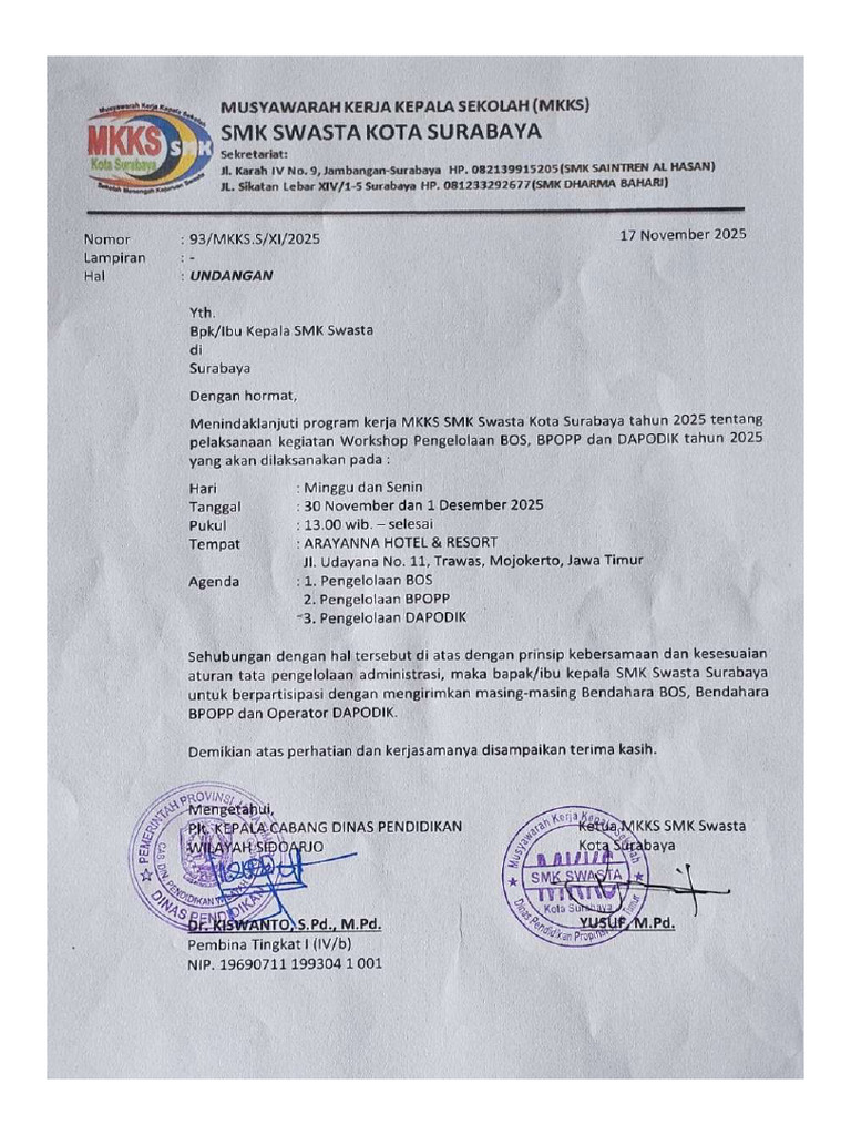 Workshop Bos, Bpopp Dan Dadpodik Tahun 2025 | PDF