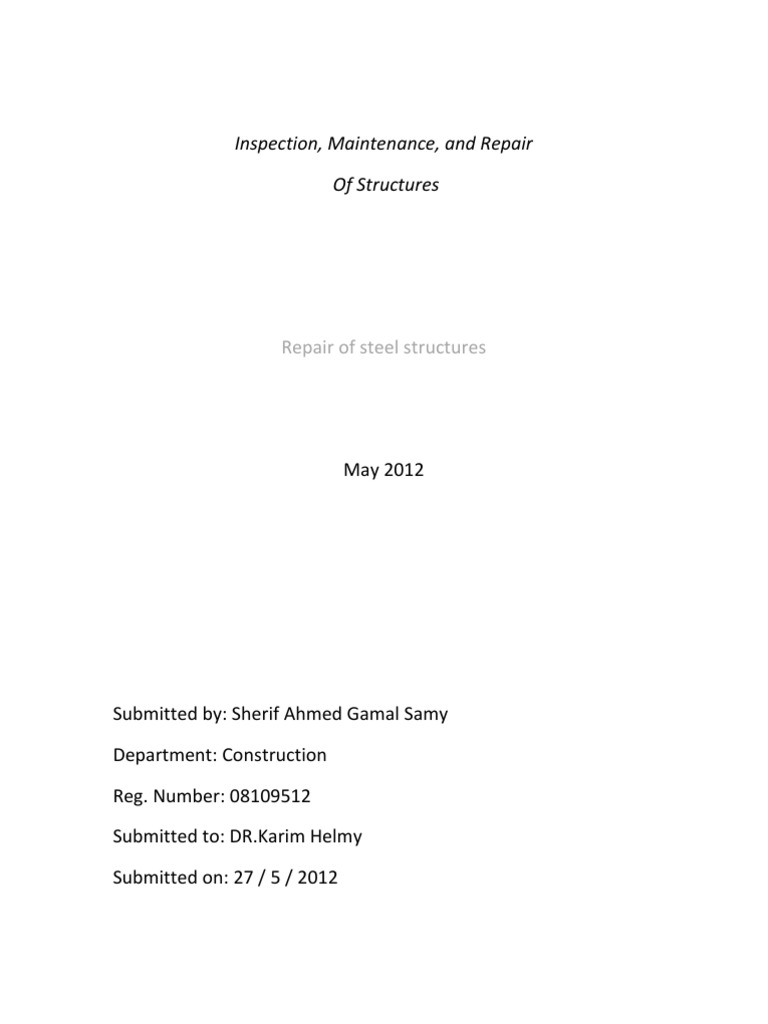 Repair of Steel Structures | PDF | Welding | Construction