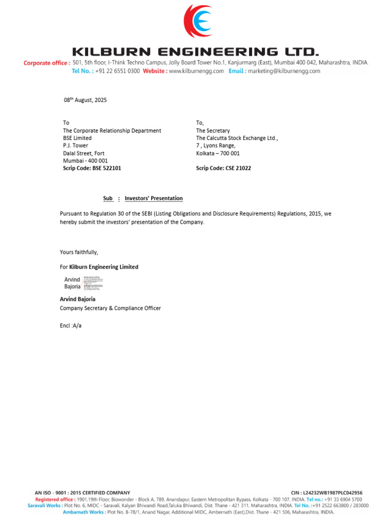 Scrip Code: BSE 522101 Scrip Code: CSE 21022: Arvind Bajoria | PDF ...
