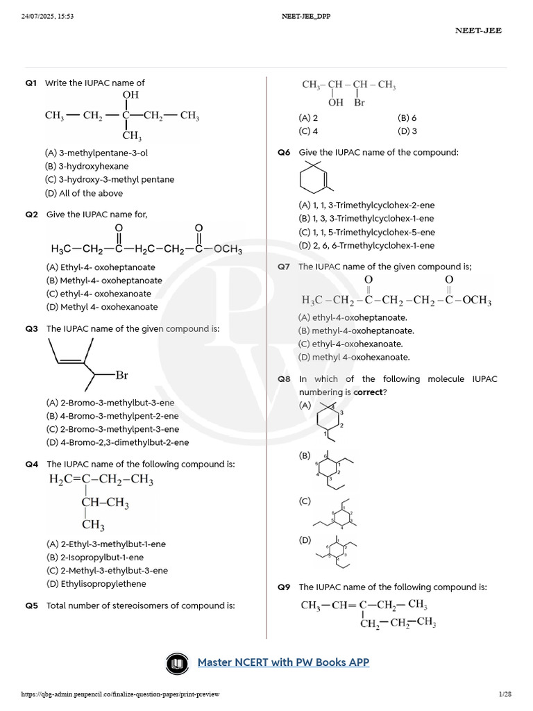 IUPAC | PDF | Acetic Acid | Methyl Group