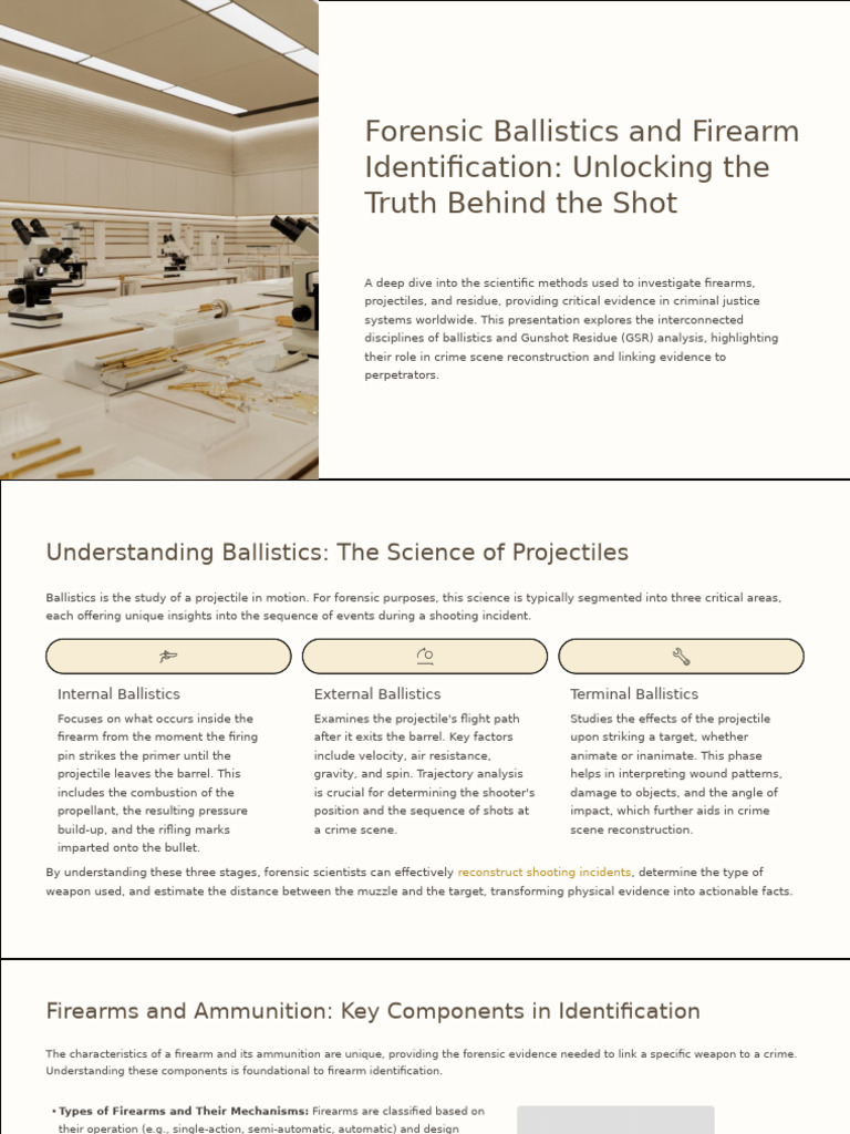Forensic Ballistics and Firearm Identification Unlocking The Truth ...