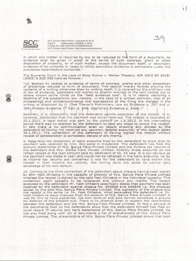 Ankit Kalra vs Hunny Gupta 2 (Civil Matter) | PDF