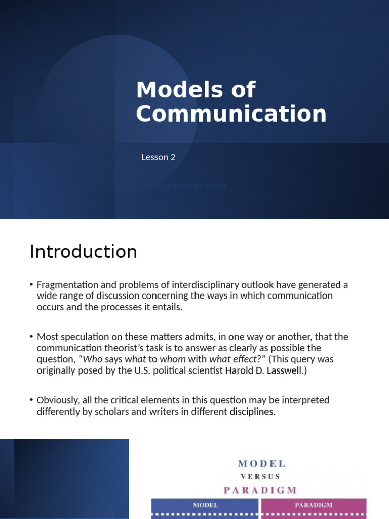 Communication Models Explained | PDF | Communication | Cognitive Science