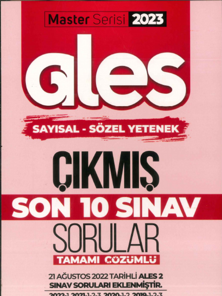 Ales Yedi I Kli M Son 10 Sinav C Ikmis Sorulari | PDF