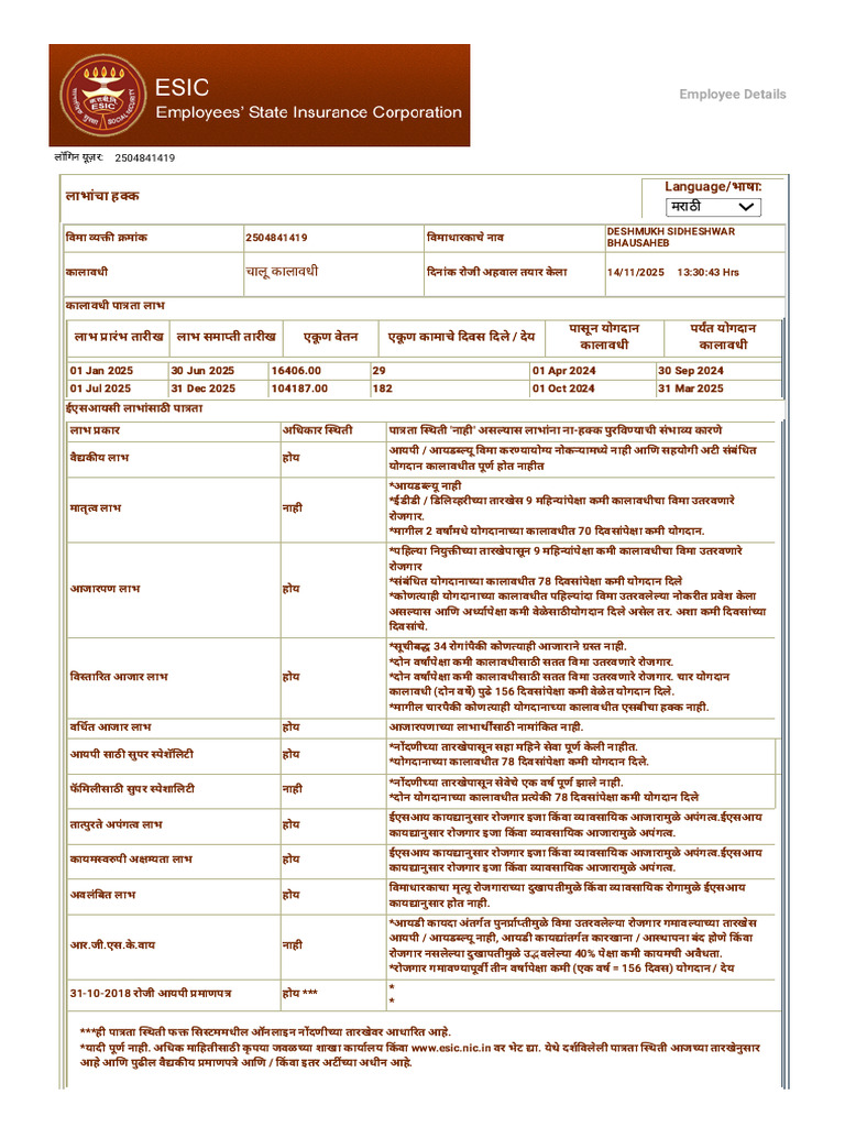 ESIC IP Interface | PDF