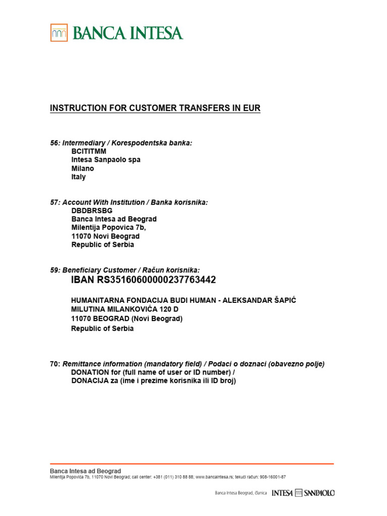 Bank Account FC Instructions - rs35160600000237763442 | PDF