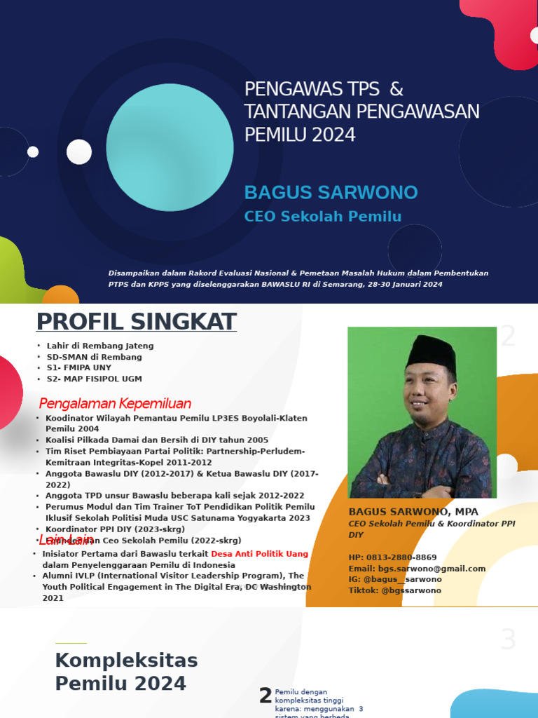 Materi Bawaslu Ri Bagus Sarwono | PDF