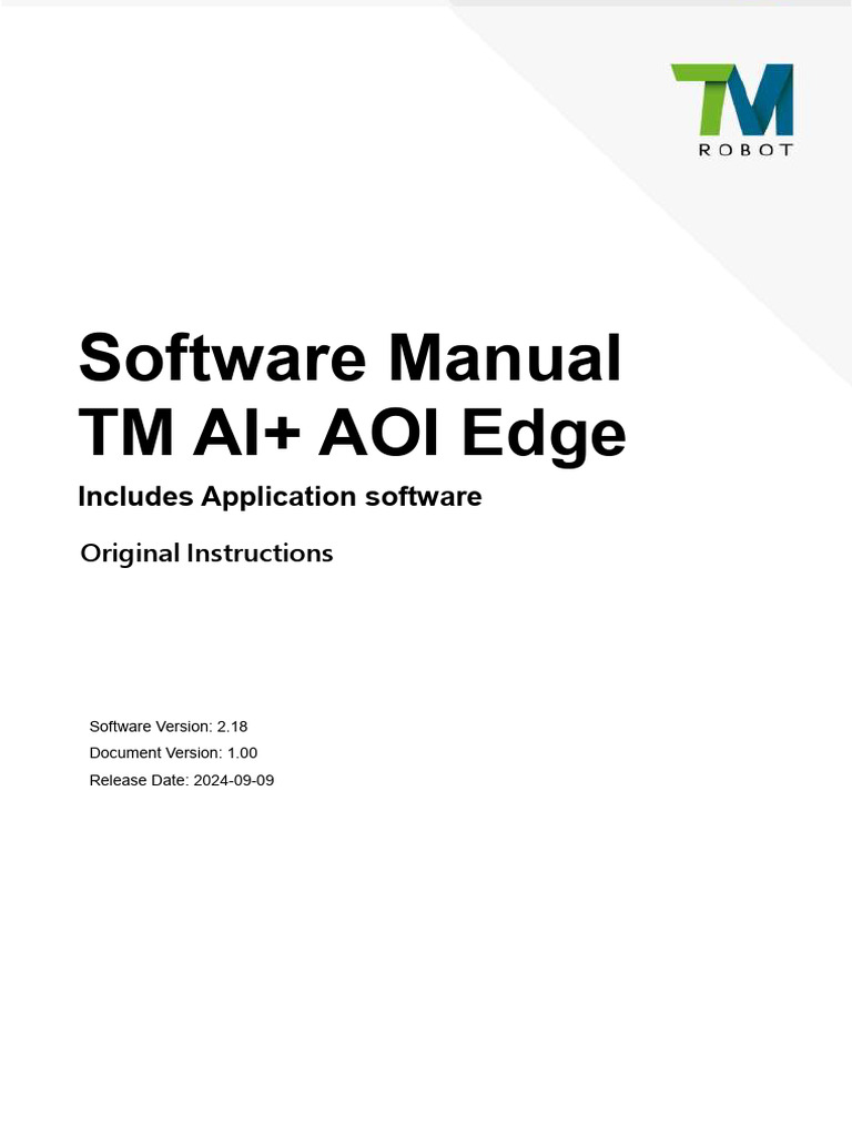 TM AI+ AOI Edge Software Manual 2.18 | PDF | Graphics Processing Unit ...