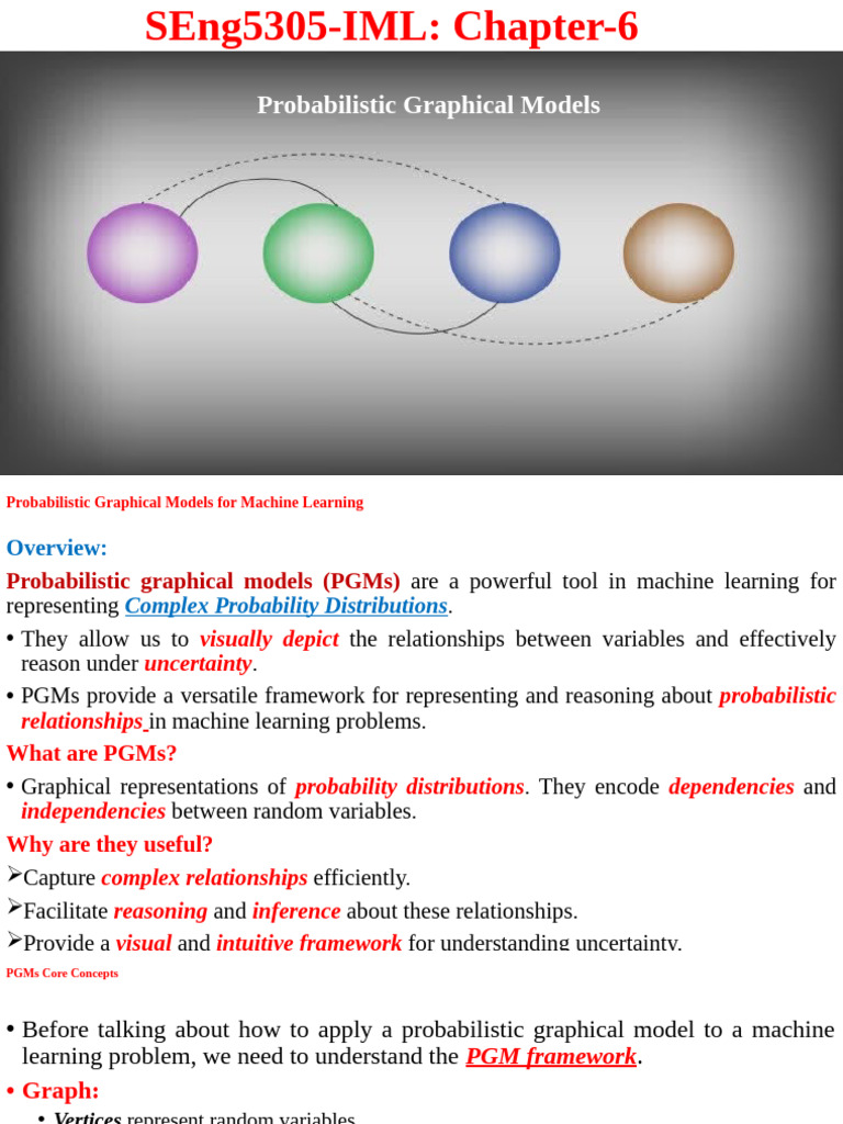6 SEng5305 Chapter 6 Probabilistic Graphical Models | PDF | Bayesian Network | Applied Mathematics