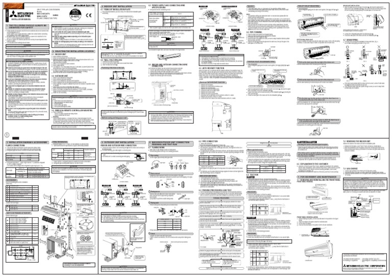 Indoor Unit Installation Guide for AC | PDF | Drainage | Power Supply