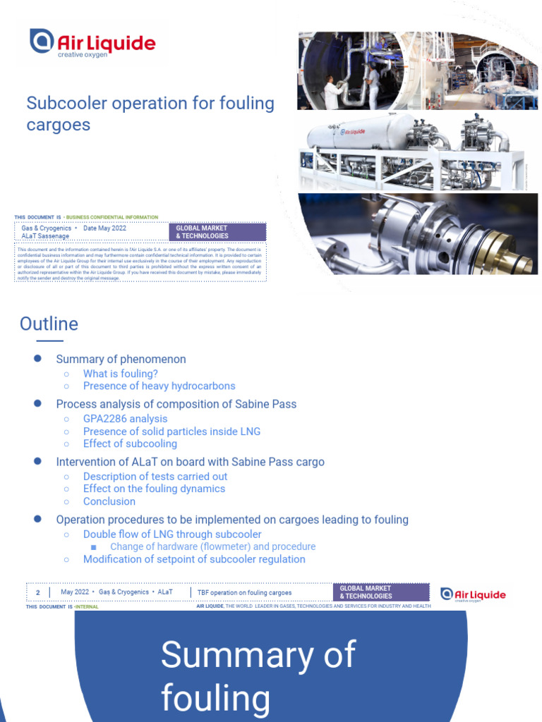 Subcooler Operation For Fouling Cargoes v5 | PDF | Heat Exchanger ...