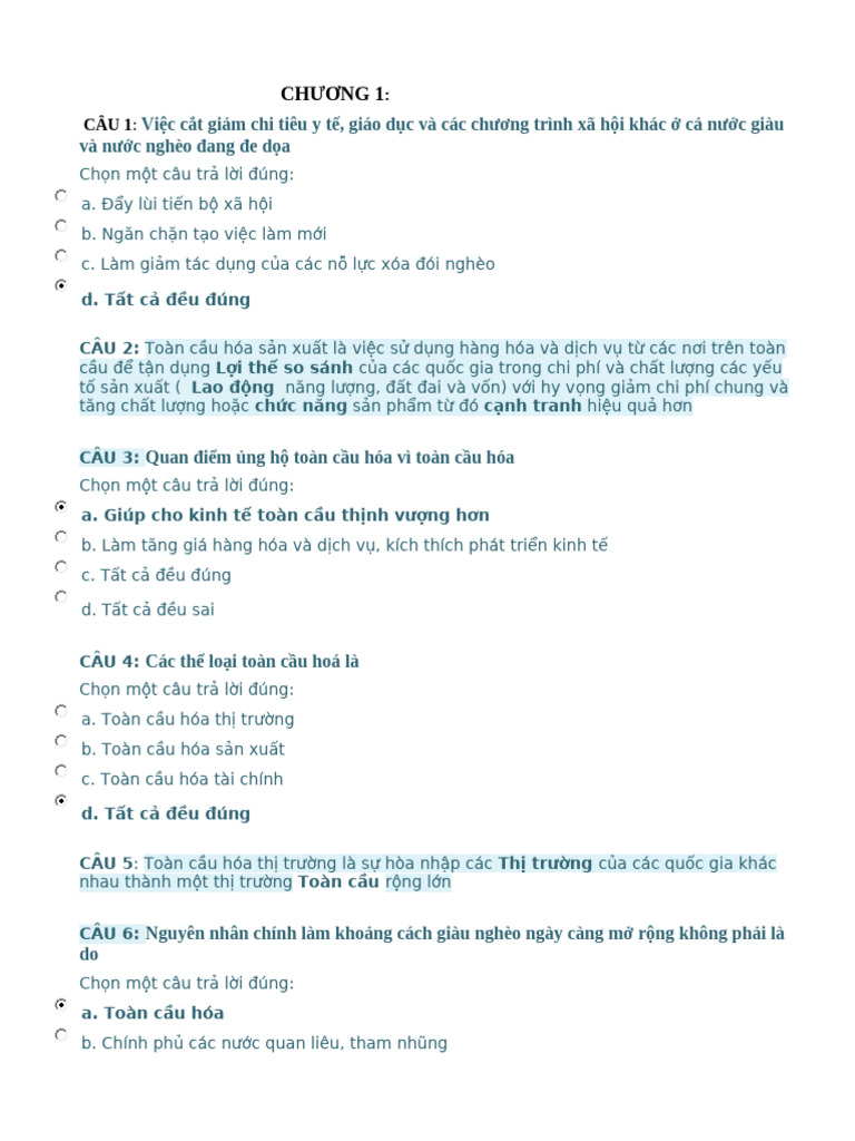 Bài Tập Cuối Chương KDQT | PDF