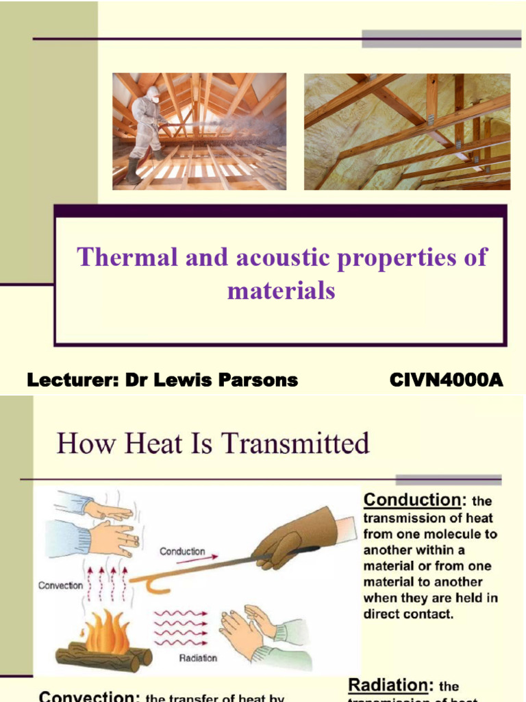 Thermal and Acoustic Properties of Materials | PDF