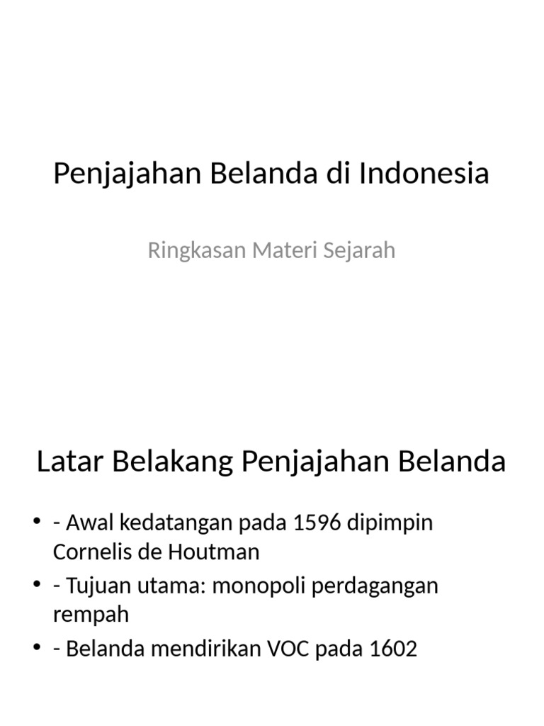Penjajahan_Belanda | PDF