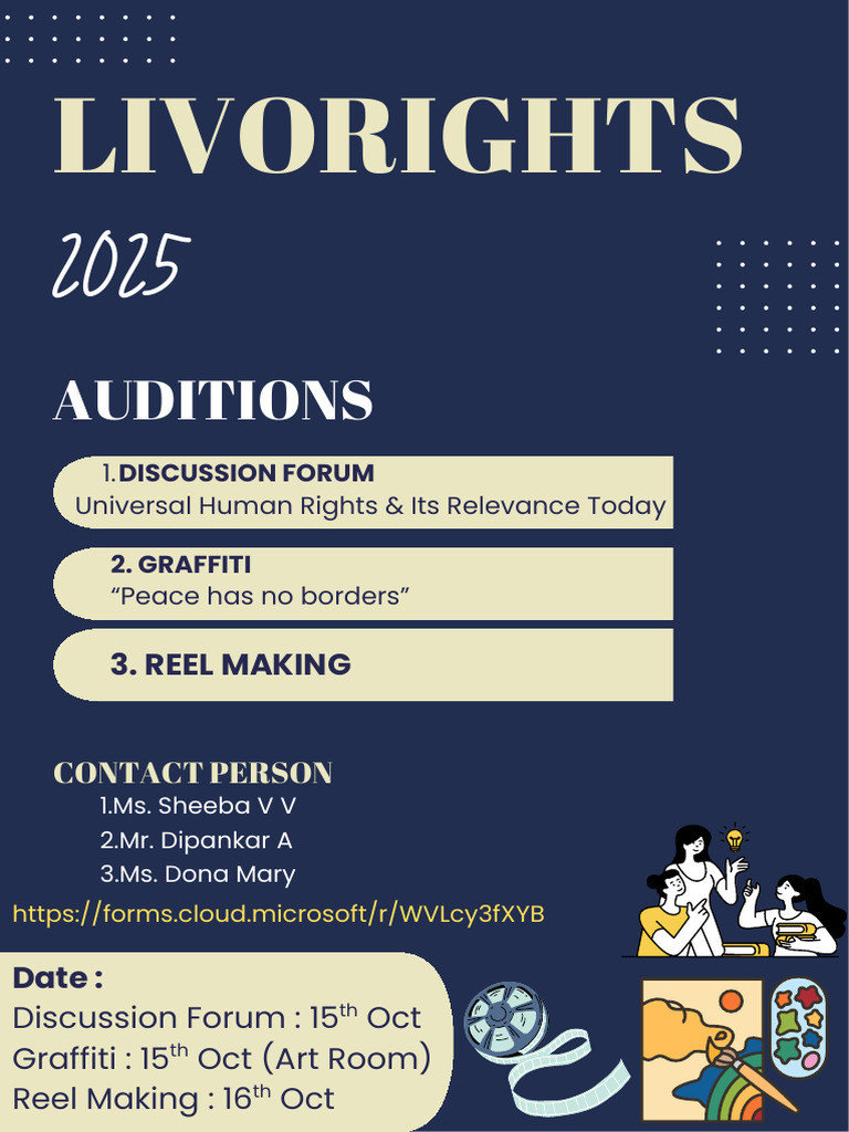 Auditions For Livorights 2025 | PDF