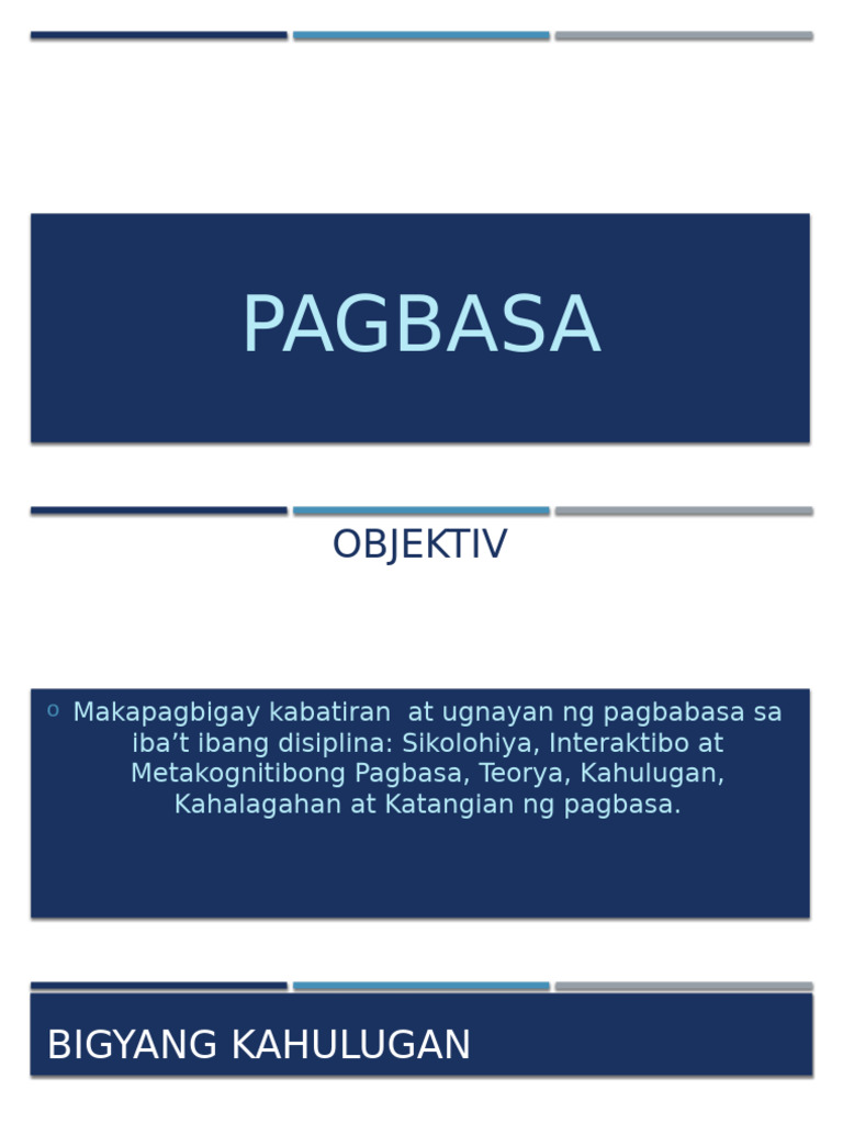 Lesson On Pagbasa at Pagsulat Tungo Sa P | PDF